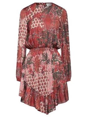 GAELLE PARIS Woman Mini Dress Rust Size 4 Polyester