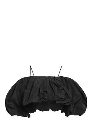 Pinko Off-the-shoulder Taffeta Top - Black