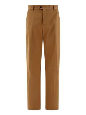 Alexander McQueen Tailored Trousers With Back Logo - Brown