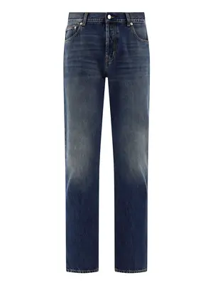 Alexander McQueen Logo Jeans - Blue