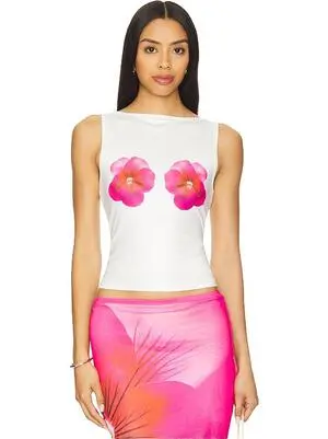 RUNAWAY THE LABEL Primrose Top Pink Flower