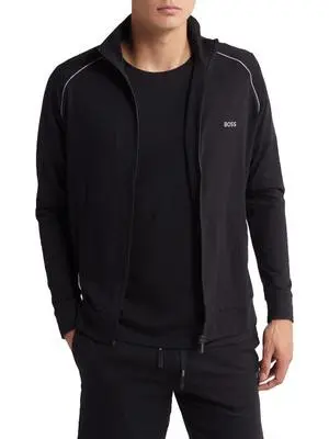 BOSS Cotton-blend Zip-up Jacket - Blk