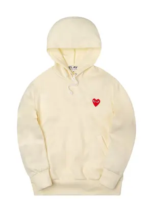 Play Comme Des Garcon Pullover Hoodie - Cream