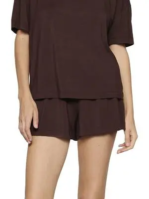 Eberjey Gisele Pajama Shorts - Chocolate