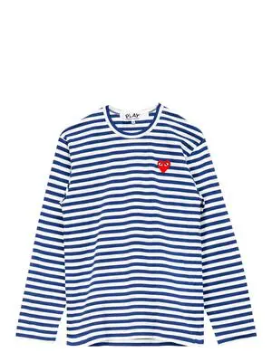 Play Comme Des Garcon Striped T-shirt - Blue