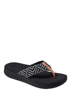 Reef Cushion Cloud Platform Flip Flop - Black Geo