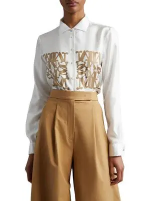 MAX MARA Max Mara Legno Monogram Printed Shirt