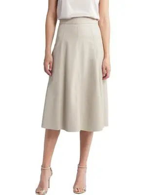 NIKKI LUND Carina Faux Leather Skirt - Ivory
