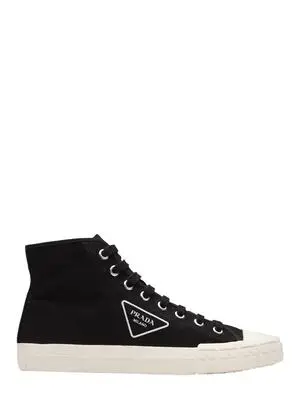 Prada Wheel Vulc High Sneakers - Black