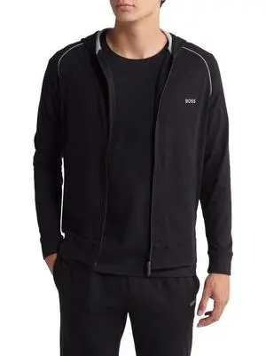 BOSS Zip-Up Hoodie Black