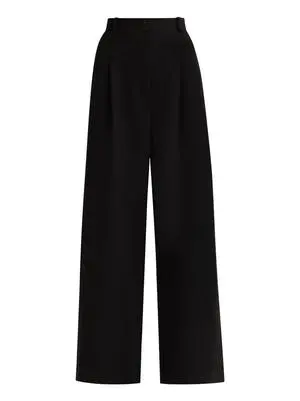 Scanlan Theodore Pleat Drape Leg Trouser - Black