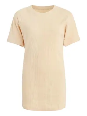 MAISON MARGIELA Ribbed Knit Cotton Top - Neutral