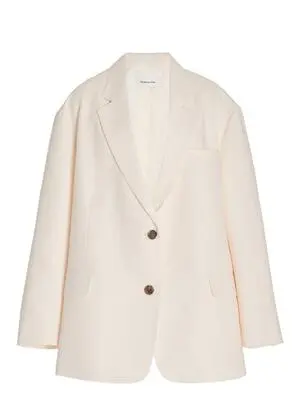 THE FRANKIE SHOP Exclusive Bea Oversized Woven Blazer Pink