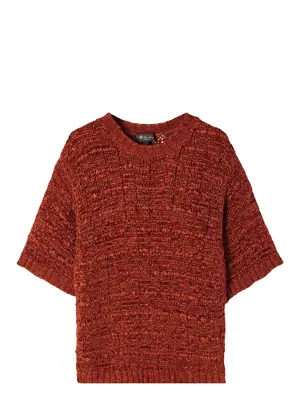 Loro Piana Open-knit Silk Top - Red