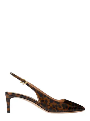GIANVITO ROSSI Gianvito Rossi Nuit 55 Leopard-print Slingback Pumps Leopard Print