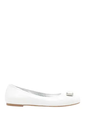 MADISON MAISON Marion Leather Ballerinas - White