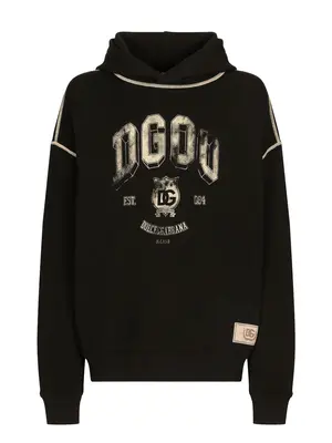 Dolce & Gabbana Cotton Hoodie - Black