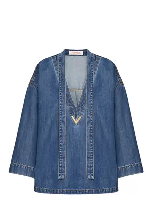 Valentino Garavani Denim Kaftan - Blue