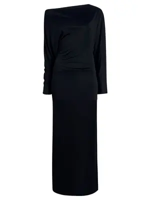 Khaite The Junet Off-shoulder Maxi Dress - Black