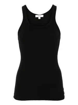 AGOLDE Sleeveless Ribbed-knit Top - Black