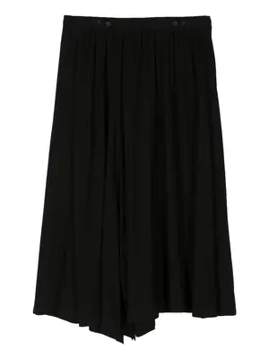 YOHJI YAMAMOTO Yohji Yamamoto Pleated Asymmetric Skirt