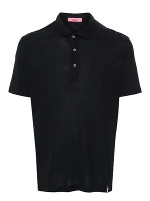 DRUMOHR Spread-collar Cotton Polo Shirt - Blue