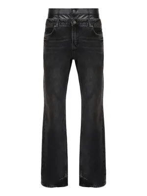 Guess High-rise Straight-leg Jeans - Grey