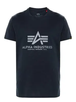 Alpha Industries Logo-print Cotton T-shirt - Blue