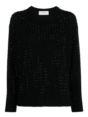 SPORTMAX Sportmax Rhinestone-Embellished Jumper