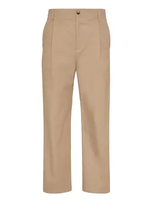 Valentino Garavani Cotton Gabardine Trousers - Neutrals