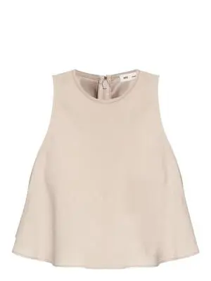 Ami Flared Godet Top - Neutrals