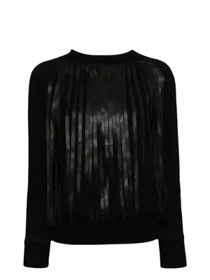 Neil Barrett Fringed Long-sleeve Sweatshirt - Black