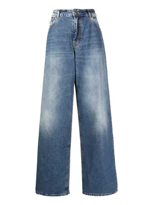 Roberto Cavalli High-rise Wide-leg Jeans - Blue
