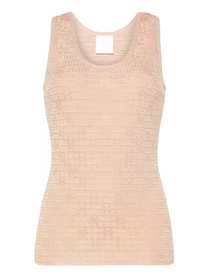 Givenchy 4g-jacquard Sleeveless Top - Neutrals