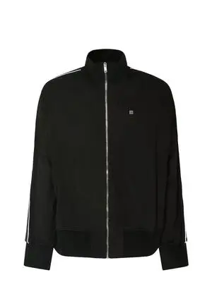 Givenchy Logo Tape Zipped Jacket - Black