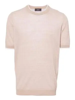 Peserico Mélange-effect T-shirt - Neutrals