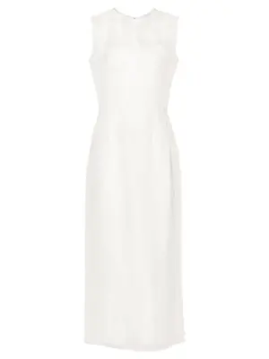 Gabriela Hearst Maslow Organza Midi Dress - Neutrals