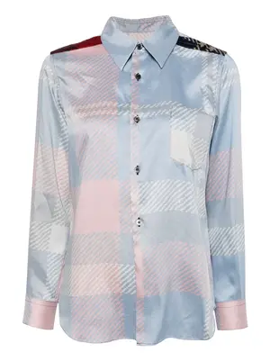 Comme Des Garçons Check-pattern Shirt - Blue