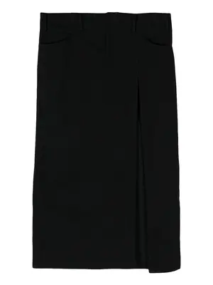 YOHJI YAMAMOTO Yohji Yamamoto Side-Slit Denim Maxi Skirt