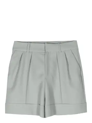 Dice Kayek High-rise Virgin Wool-blend Shorts - Green