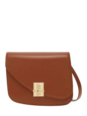 FERRAGAMO Medium Fiamma Crossbody Bag - Brown