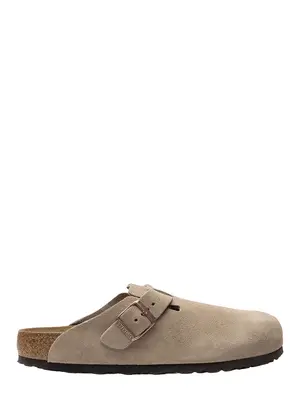 BIRKENSTOCK Boston Suede Clogs - Neutrals