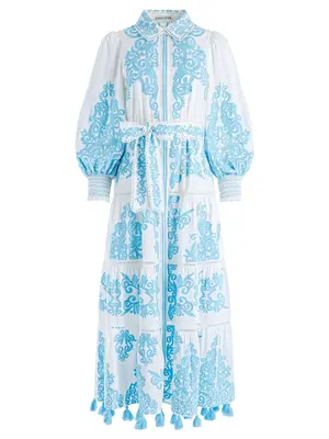 Alice + Olivia Shira Floral-embroidered Shirtdress - White
