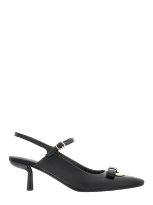 FERRAGAMO 55mm Drop Bow Pumps - Black