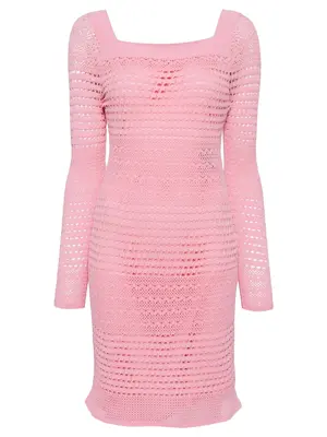 TOM FORD Open-knit Minidress - Pink