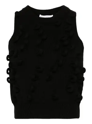 JW Anderson Loop-detail Knit Tank Top - Black