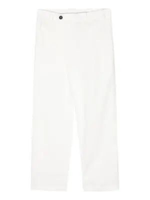 Isabel Benenato Straight-leg Linen Trousers - White