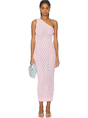 SNDYS Claire One Shoulder Maxi Dress - Pink