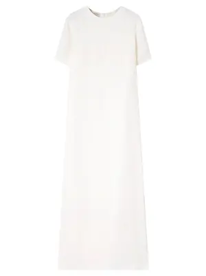 Brunello Cucinelli Bead-embellished Twill Midi Dress - Off-white