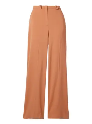 Another Tomorrow Net Sustain Crepe Wide-leg Pants - Orange